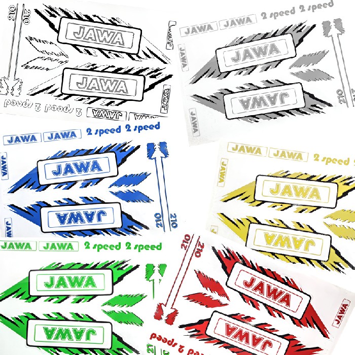 Sada samolepek Babetta 210 - logo Jawa :: Retrotechna - kvalitní ...